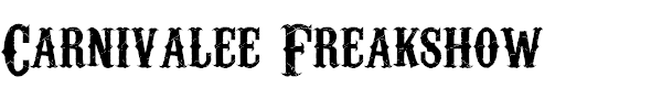 Free Carnival Freakshow Fonts