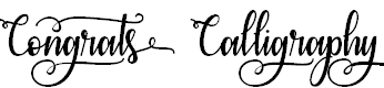 Free Congrats Calligraphy Fonts